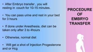 Embryo Transfer Do's and Don'ts | PPT