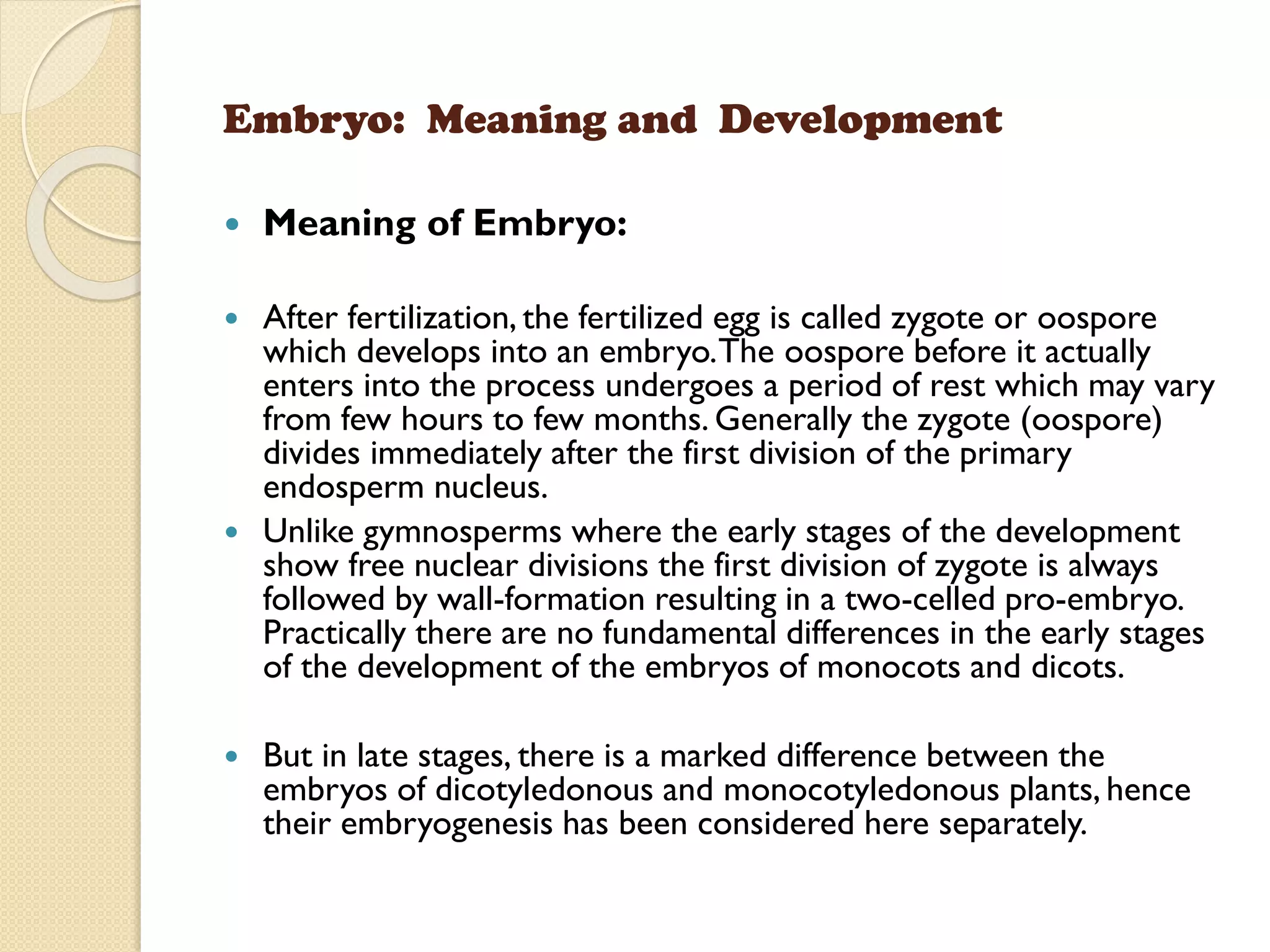Developement of Embryo | PDF