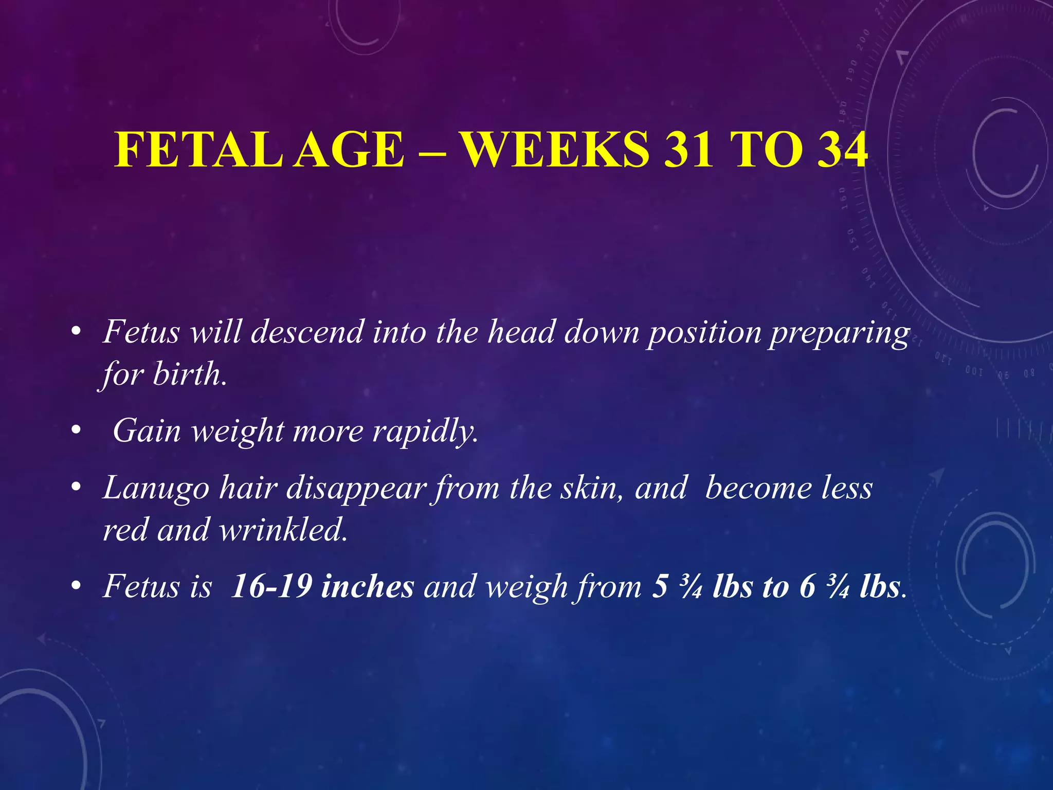 Fetal/Embryonic development in 3 trimester | PPTX