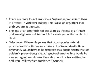 Embryo Ethics Sandel2012.pptxxxxxxxxxxxx | PPT
