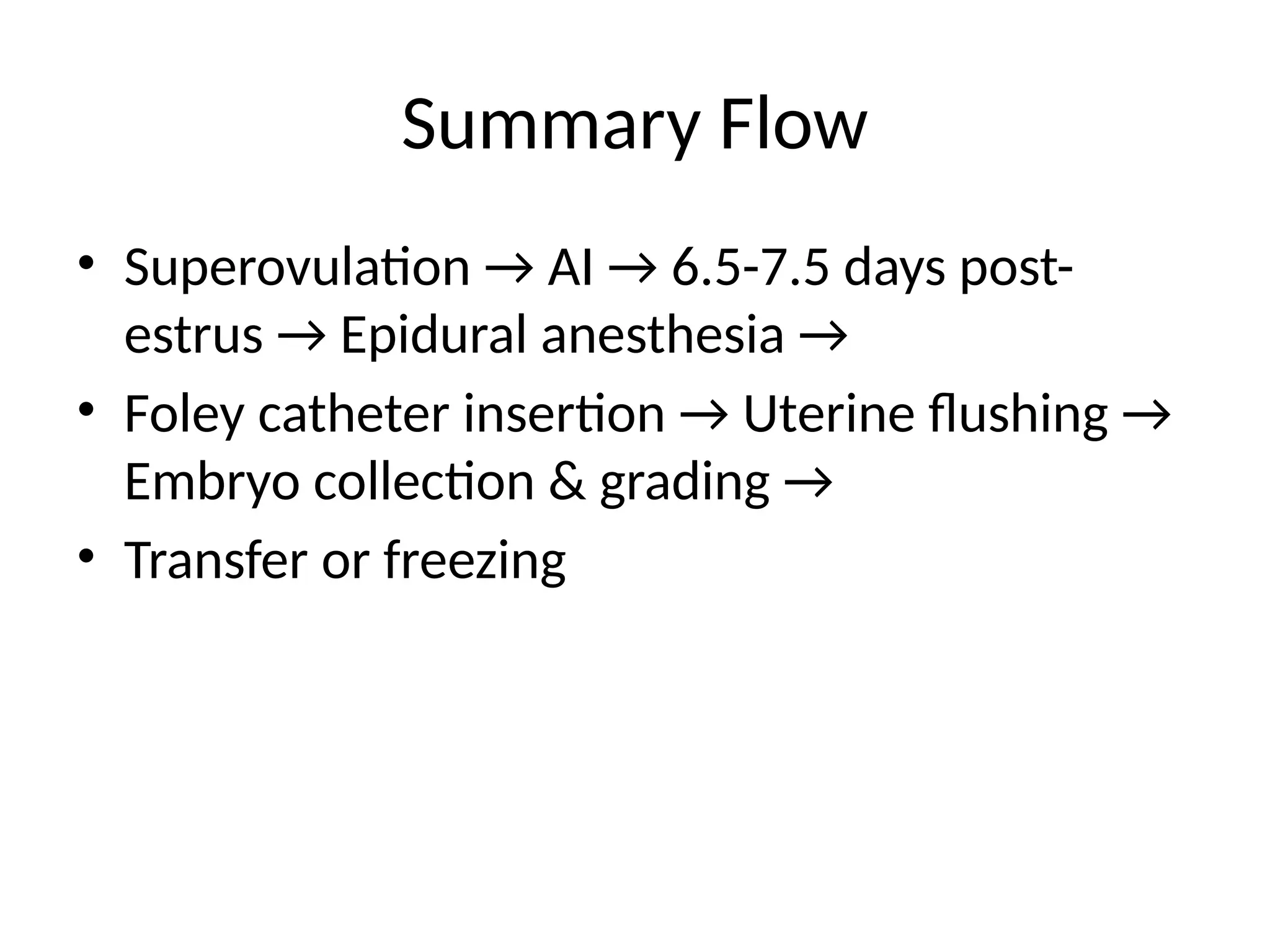 Embryo flushing in MOET in case of multiple embryo transfer | PPT