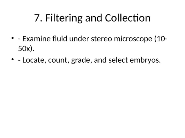Embryo flushing in MOET in case of multiple embryo transfer | PPT