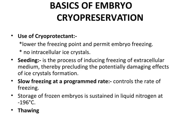 Embryo freezing | PPT | Infertility | Reproductive Health