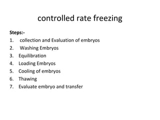 Embryo freezing | PPT