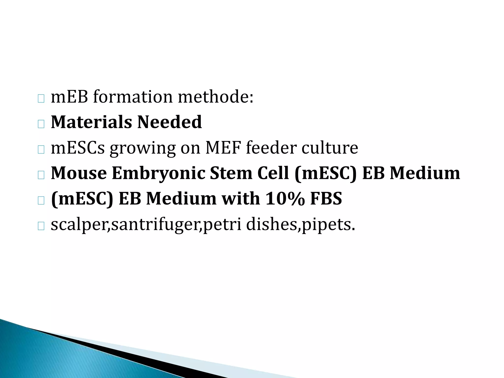 Embryoid body formation | PPT