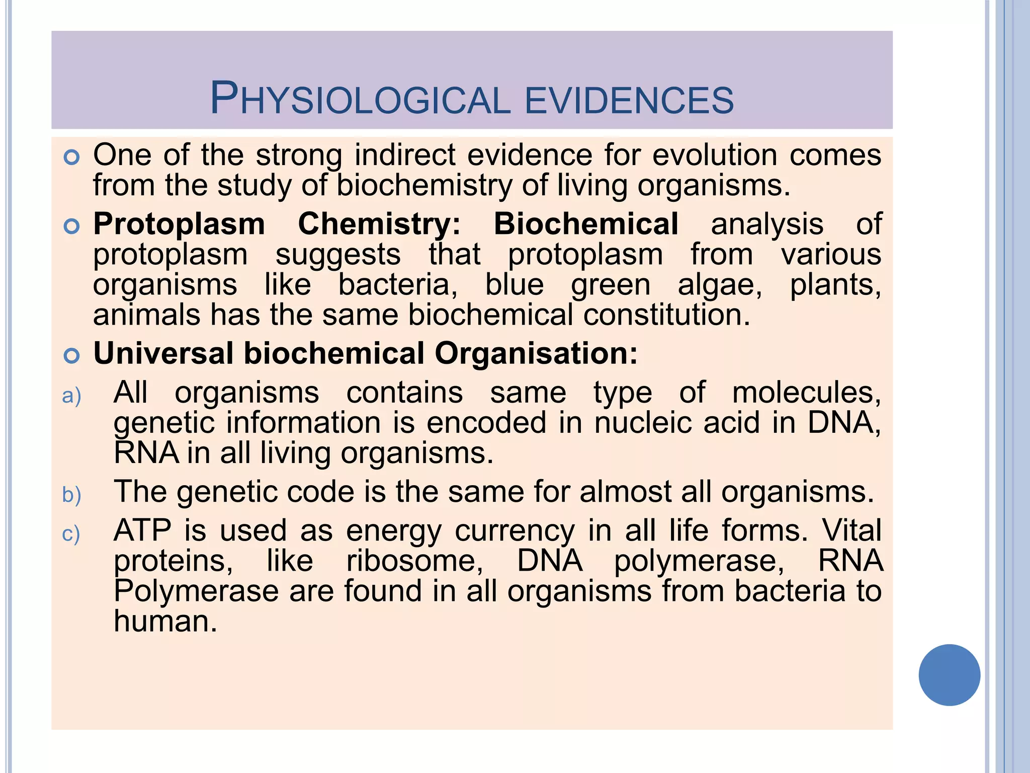 Embryological and physiological evidences of evolution | PPTX