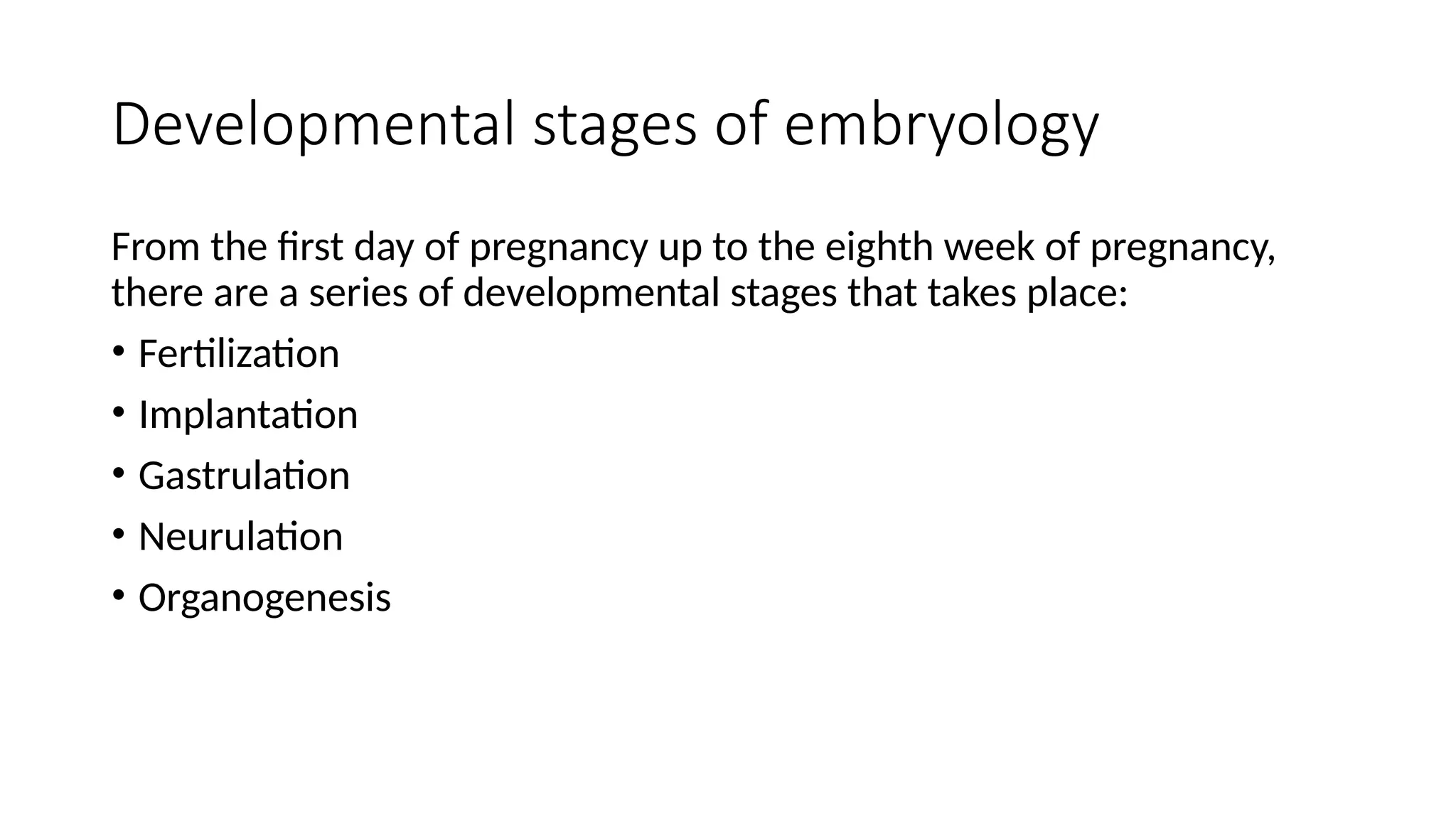 Presentation on embryology(development of fetus) | PPT