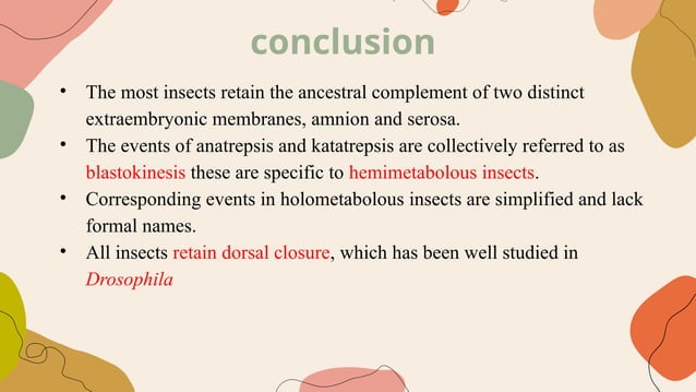Insect Embryology (Pre and Post embryonic development) | PPT