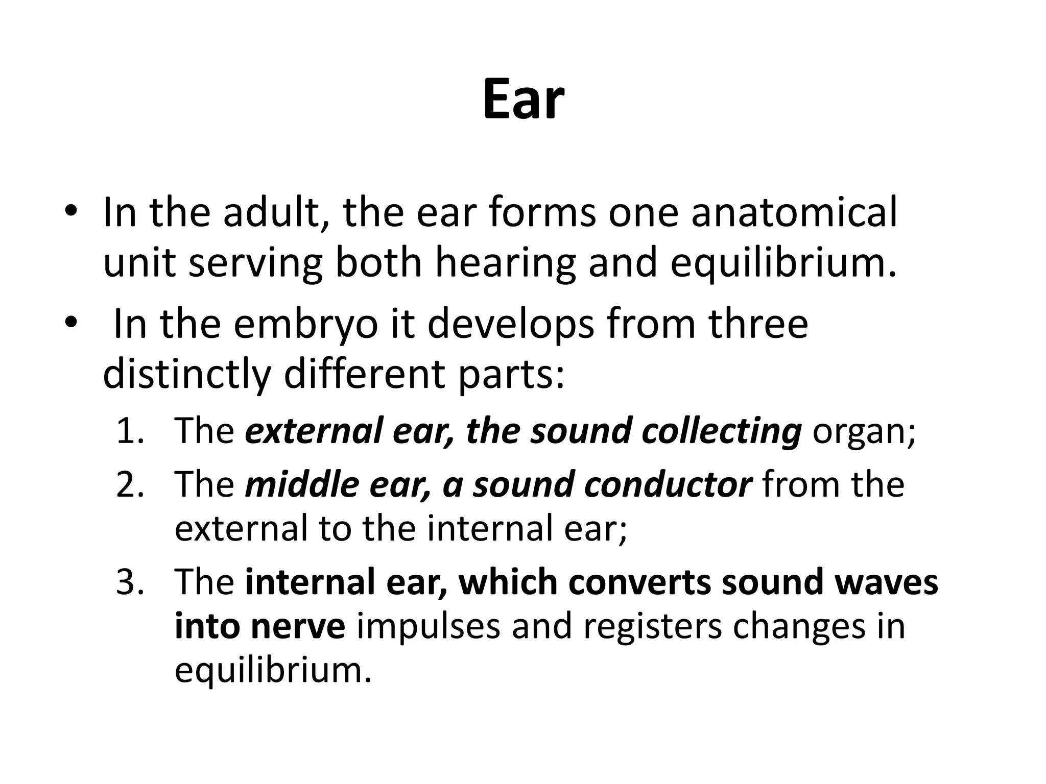 Embryology 18 ear | PPTX