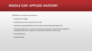 Embryology and anatomy of external and middle ear | PPTX