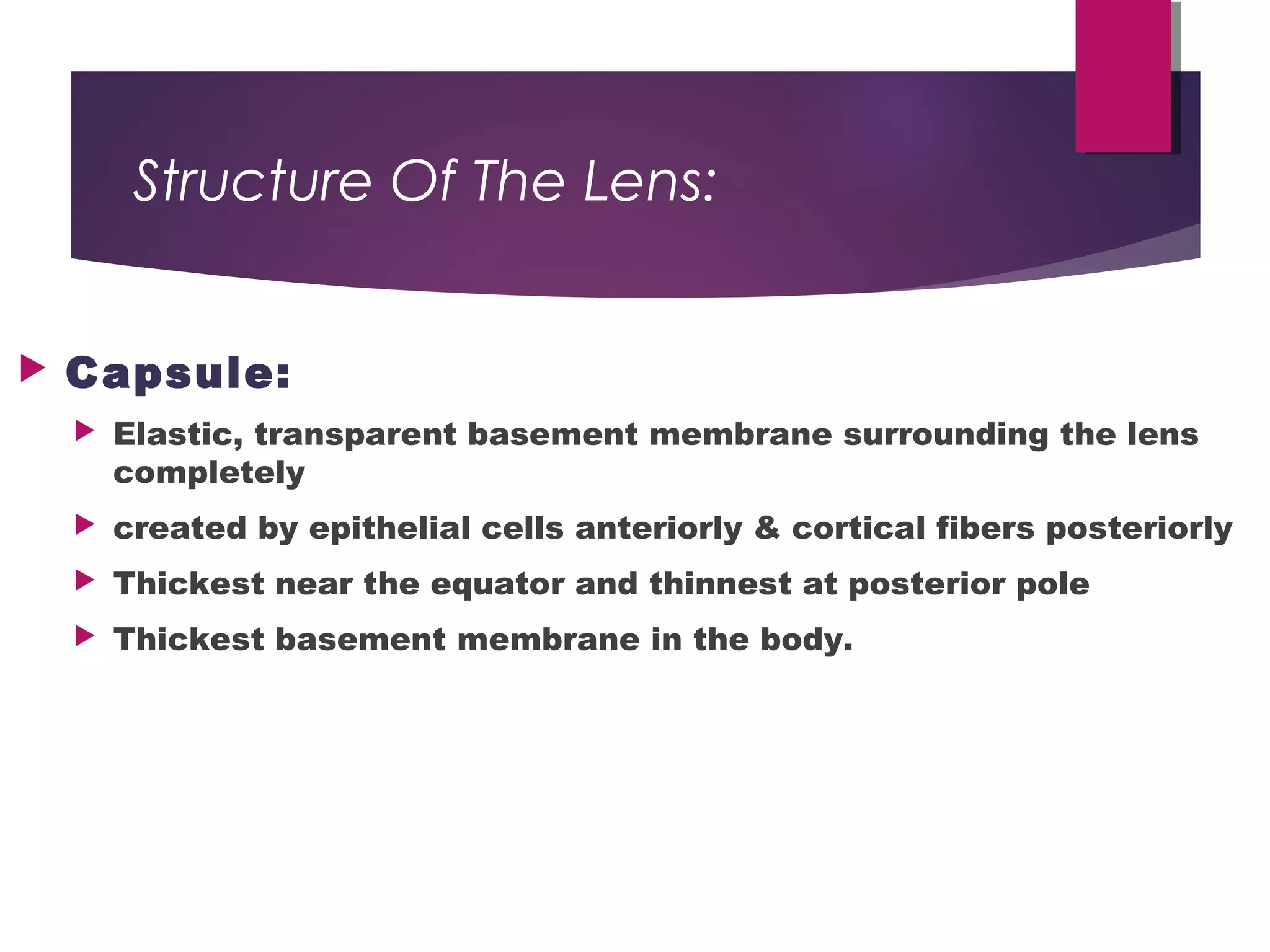 Embryology and anatomy of human lens | PPT