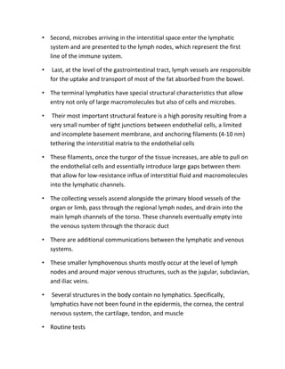 Embryology and anatomy of lymphatics | DOCX