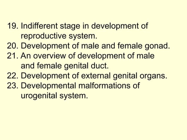 Human Development, embryology and reproductive system | PPT