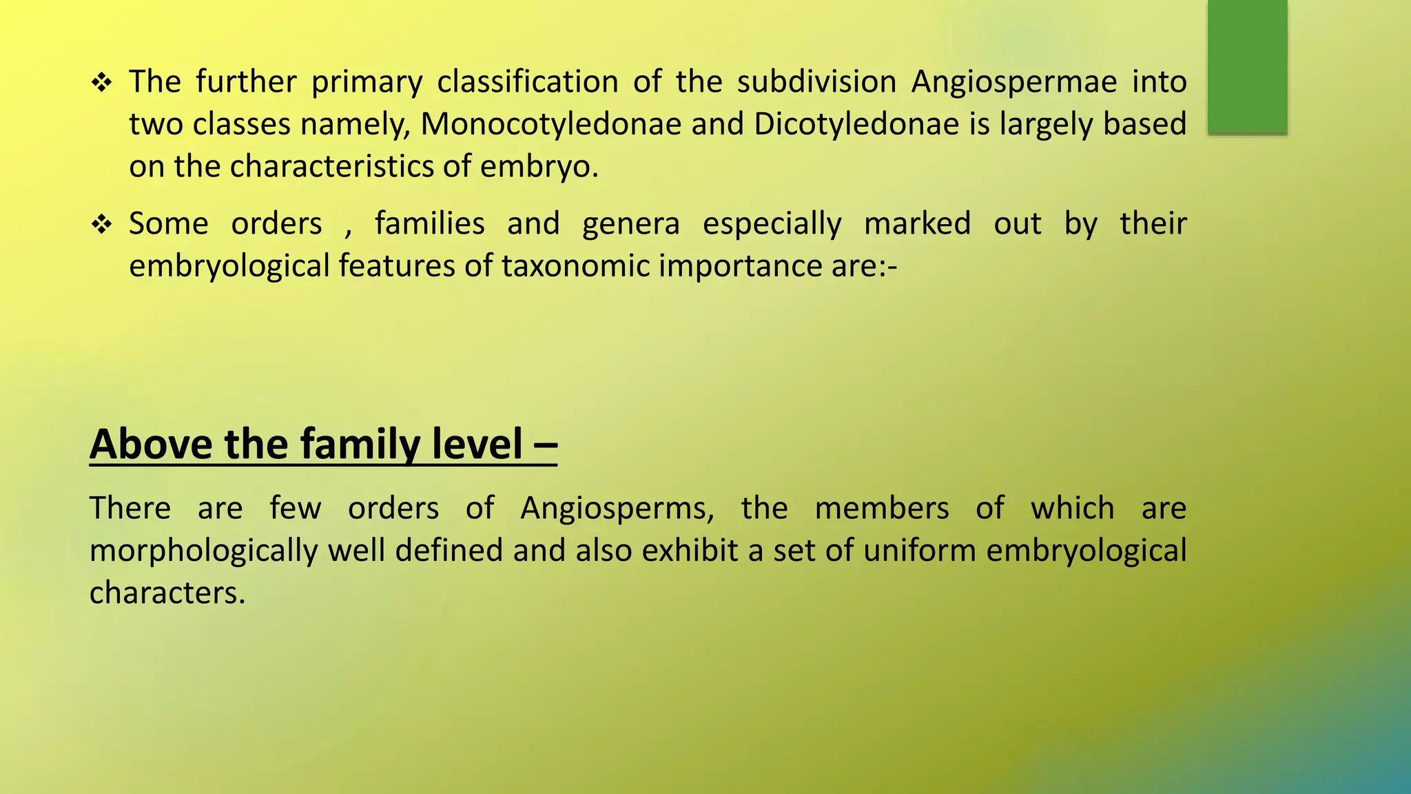 Embryology and taxonomy | PPTX