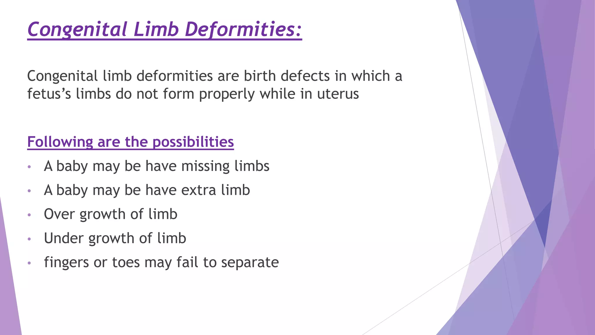 Embryology limb defects | PPTX