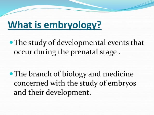 Embryology | PPTX