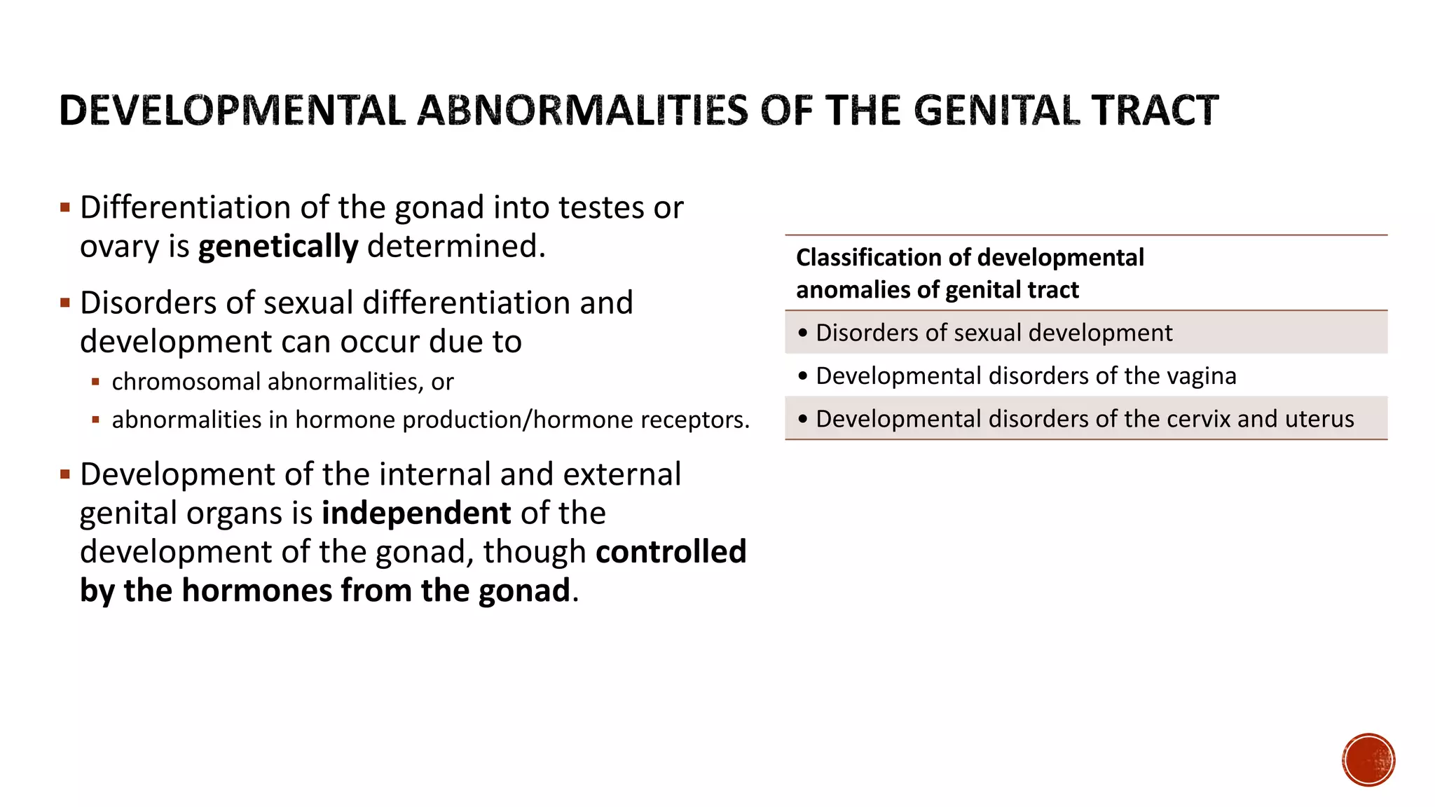 ABNORMALITIES IN DEVELOPMENT OF FEMALE GENITALIA | PPTX