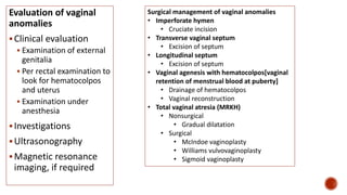 ABNORMALITIES IN DEVELOPMENT OF FEMALE GENITALIA | PPTX
