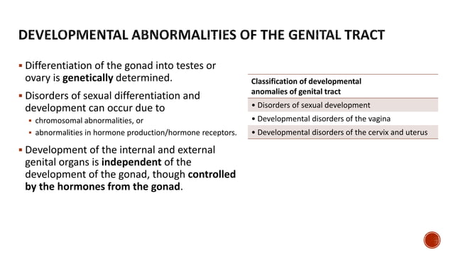 ABNORMALITIES IN DEVELOPMENT OF FEMALE GENITALIA | PPTX