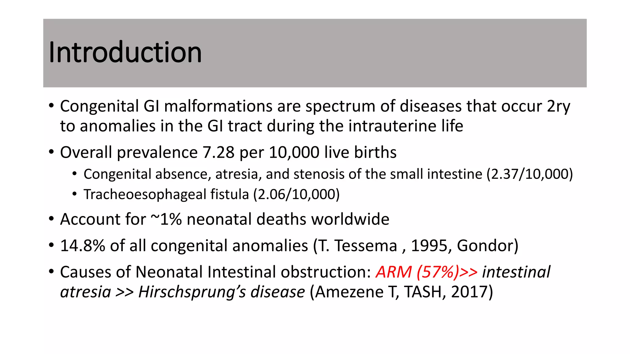 Embryology of GIT malformations by Dr. Yeneneh | PPTX