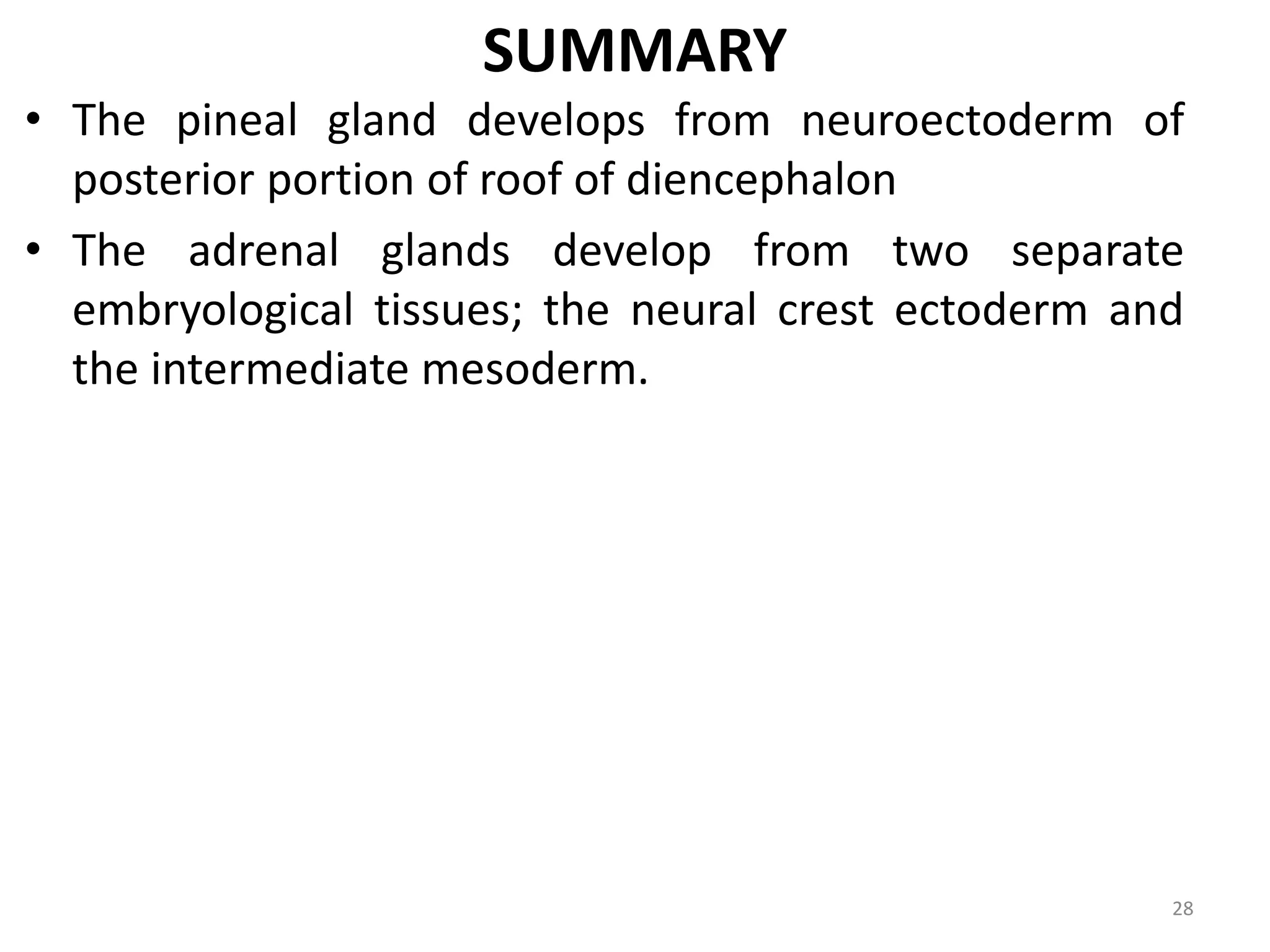 Embryology of pineal and adrenal gland by Zachariah Richard | PDF