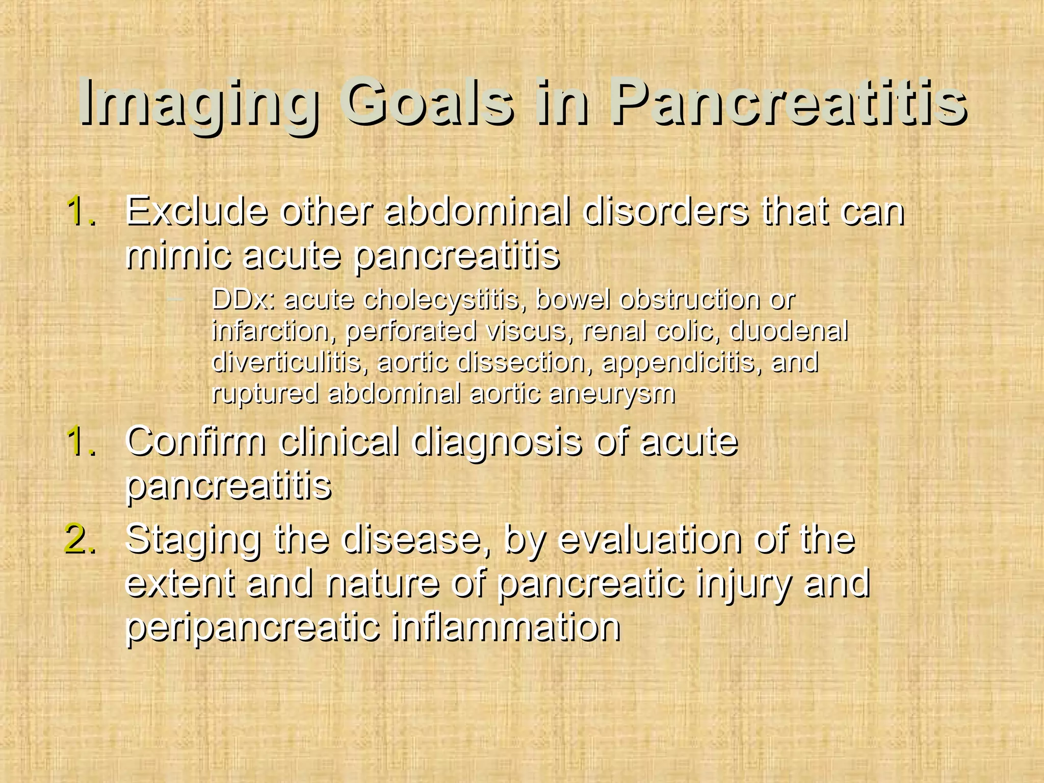 Embryology of pancreas and Imaging of pancreatitis | PPT