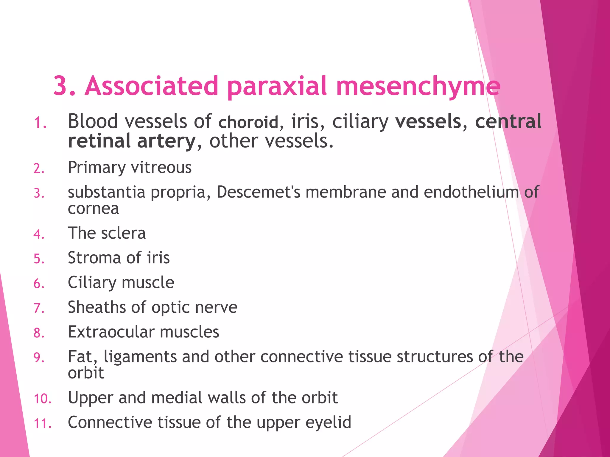 Embryology of the human eye | PPTX