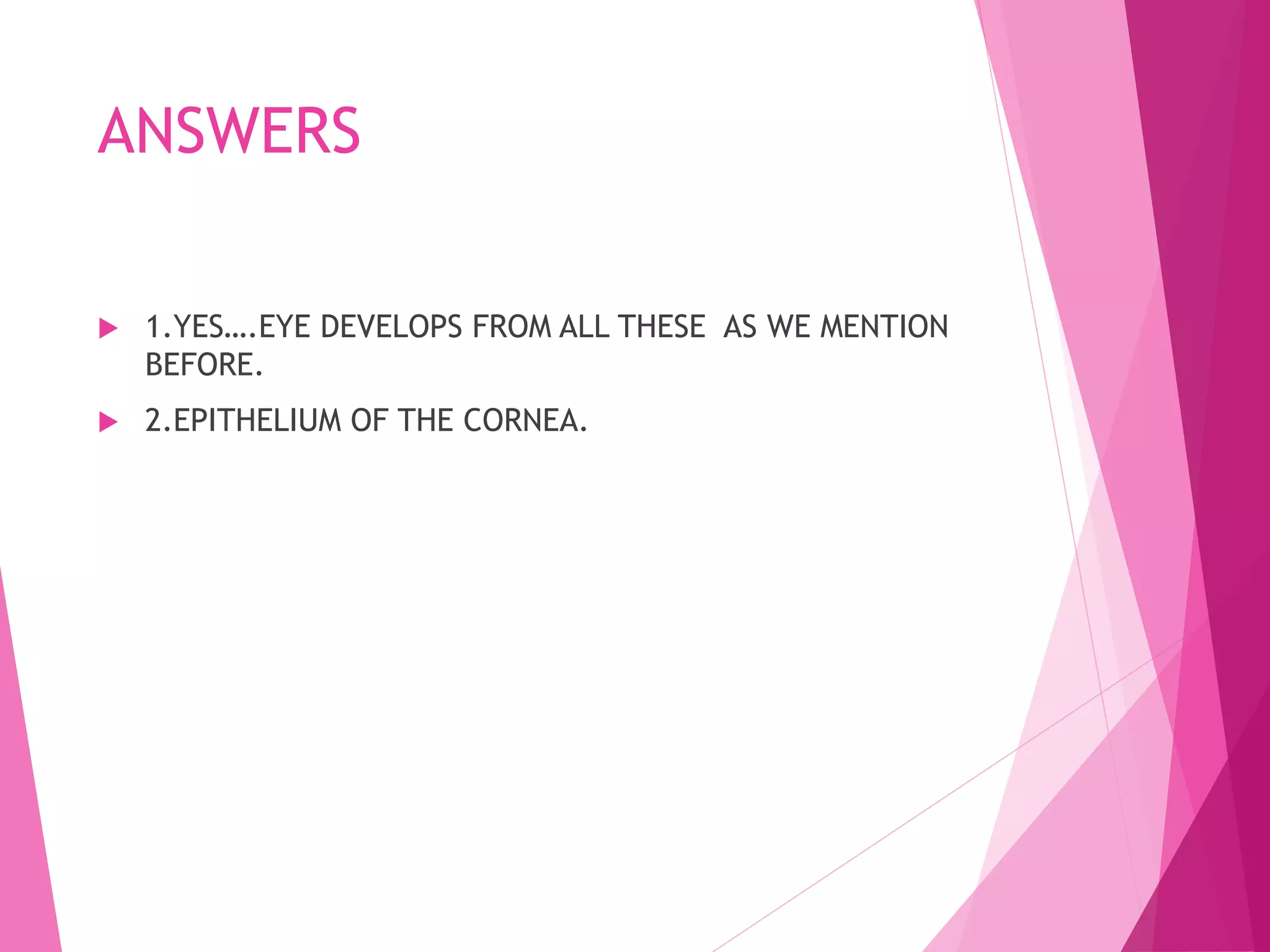 Embryology of the human eye | PPTX