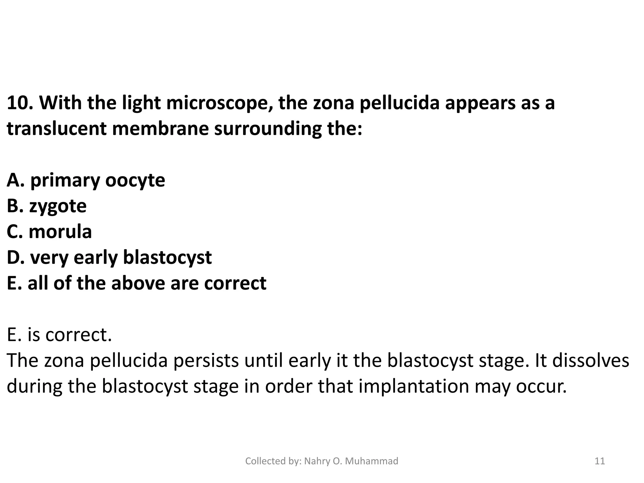 Embryology practice questions with answers | PDF