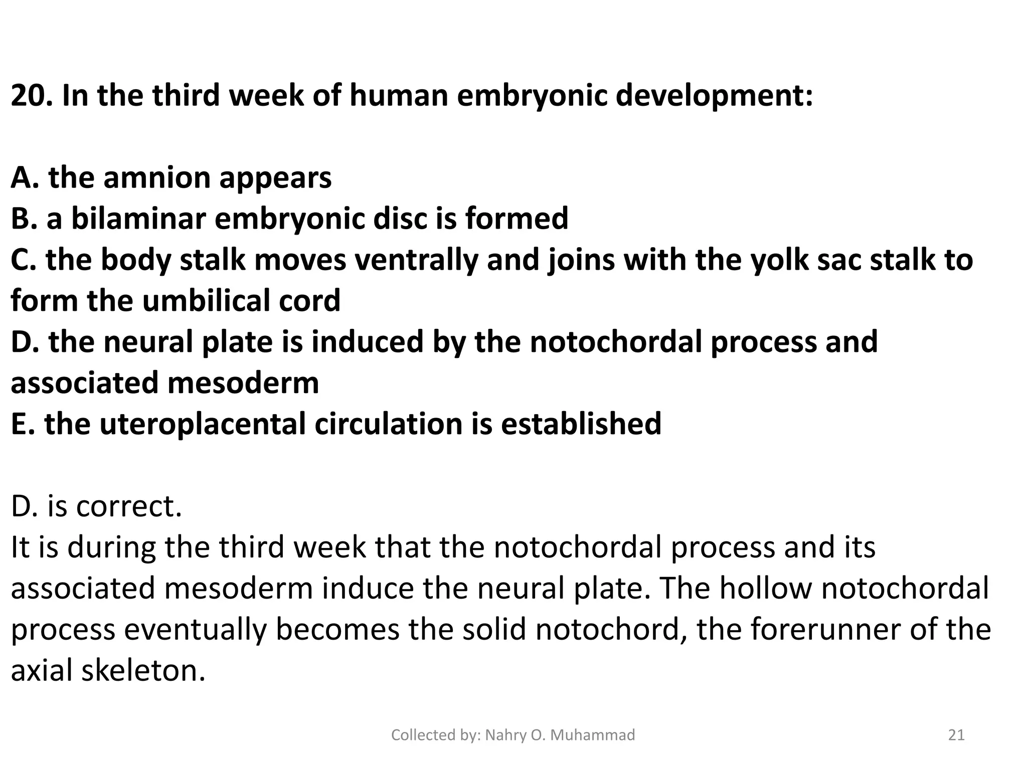 Embryology practice questions with answers | PDF