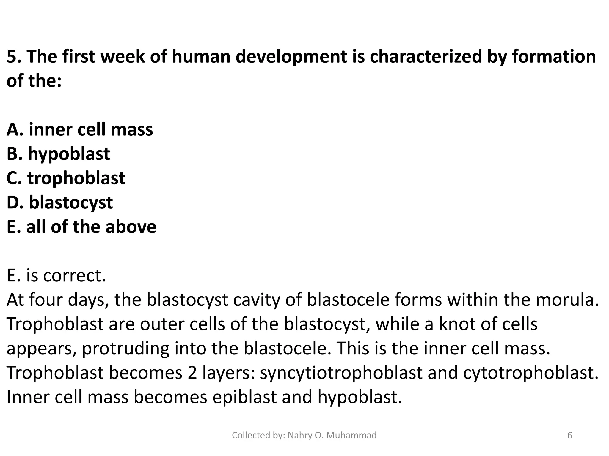 Embryology practice questions with answers | PDF