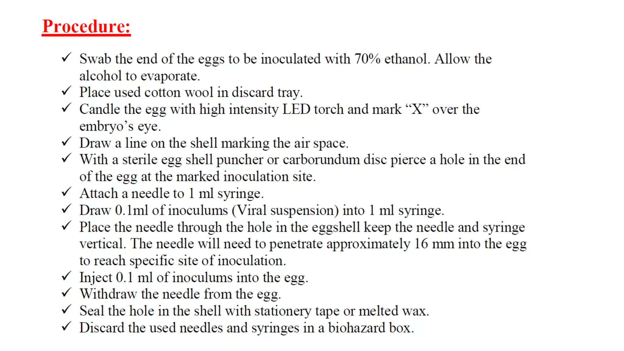 Embryonated egg notes | PDF