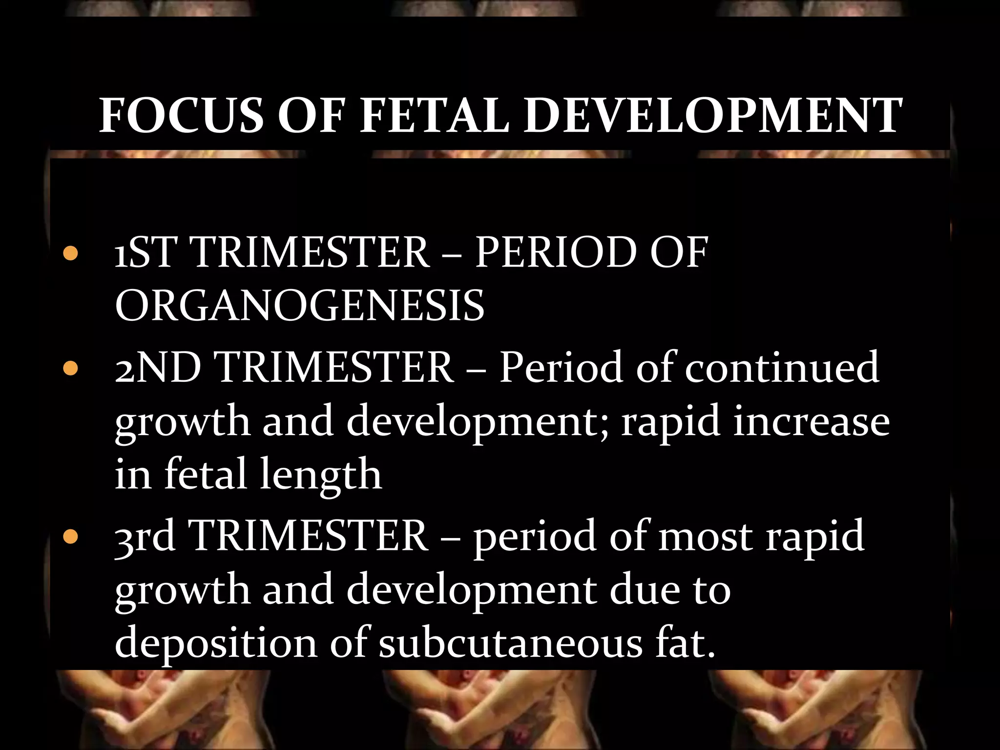 Embryonic and fetal growth and development | PPTX