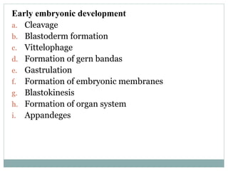 Embryonic and post embryonic development in insect | PPT