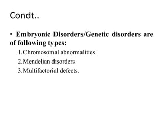 Embryonic abnormalities | PPTX