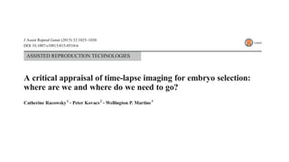 Embryoscope - Is it useful in IVF? | PPTX