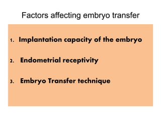Embryo transfer | PPTX