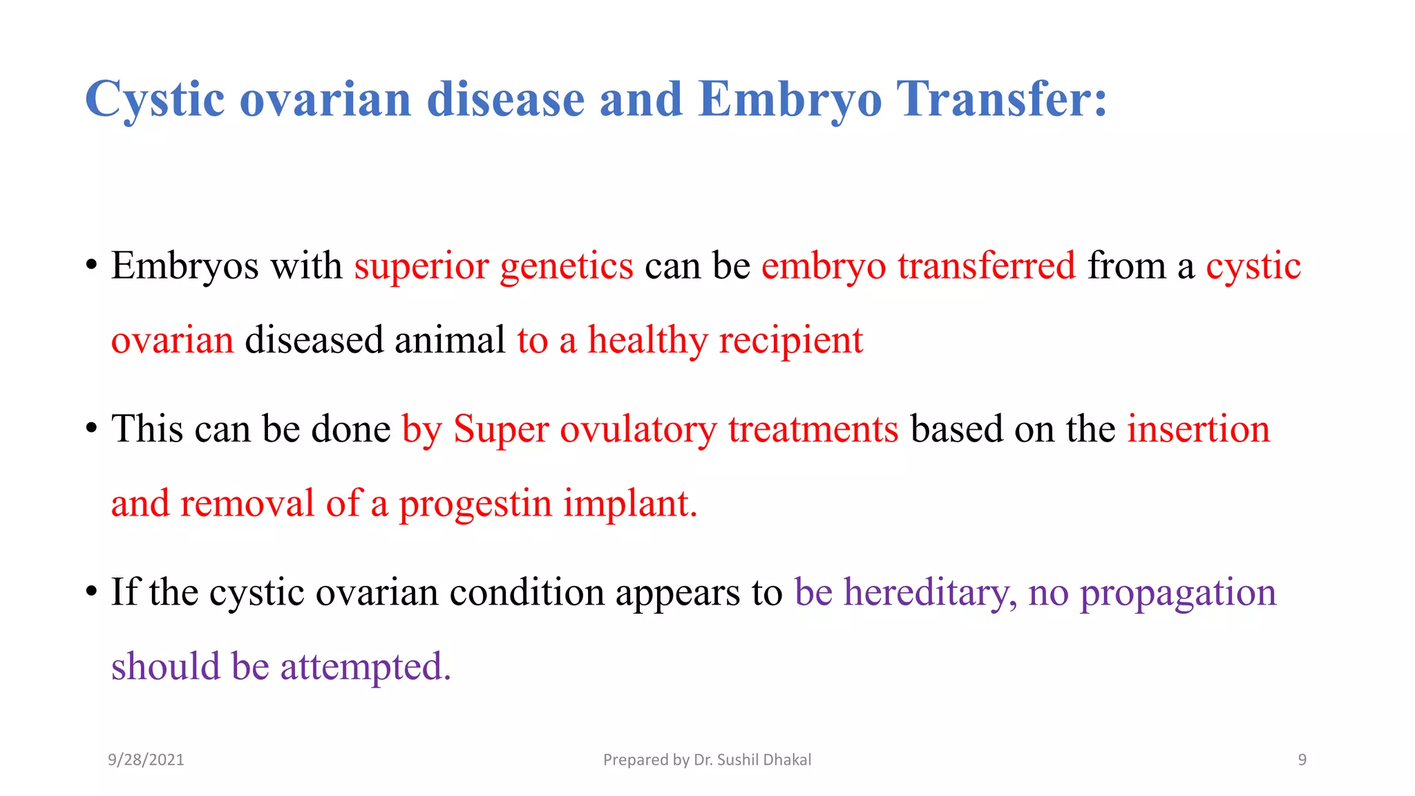 Embryo transfer and infertility management | PPT