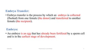 Embryo transfer and infertility management | PPT