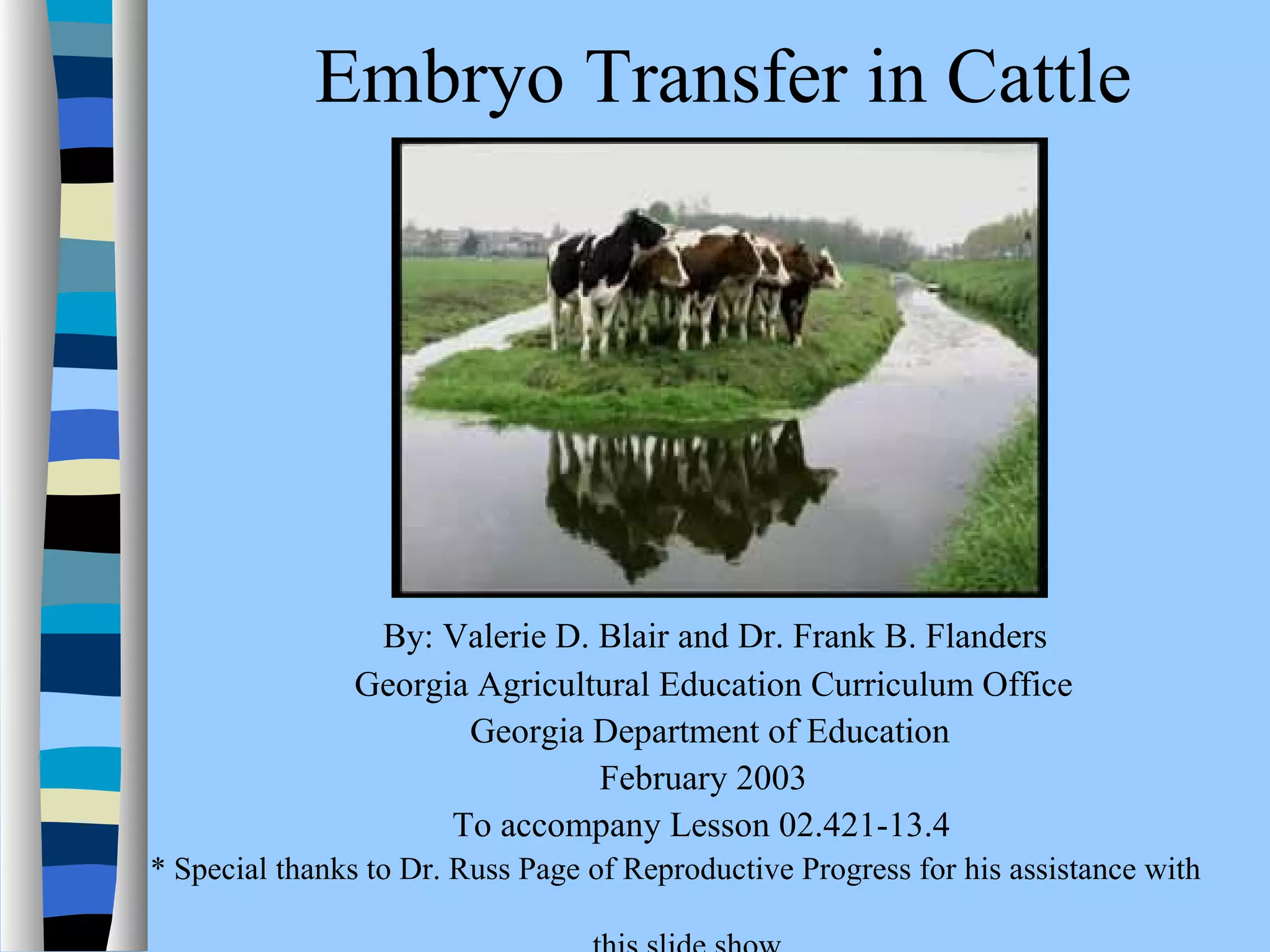 Embryo transfer in_cattle | PPT