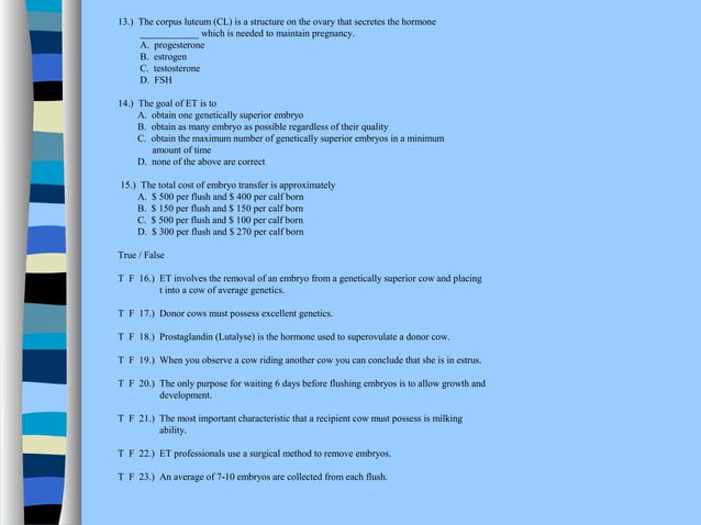 Embryo transfer in_cattle | PPT