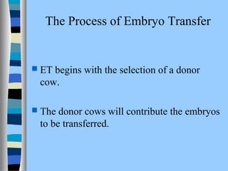 Embryotransferincattle | PPT