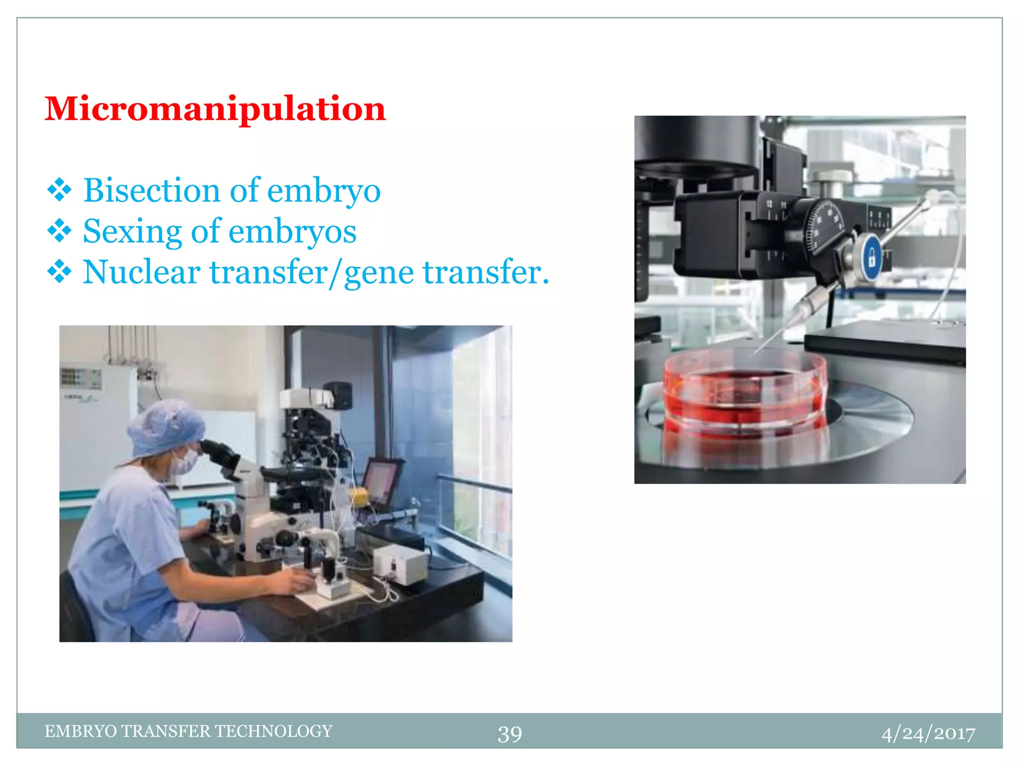 Embryo transfer lecture 7 | PPTX