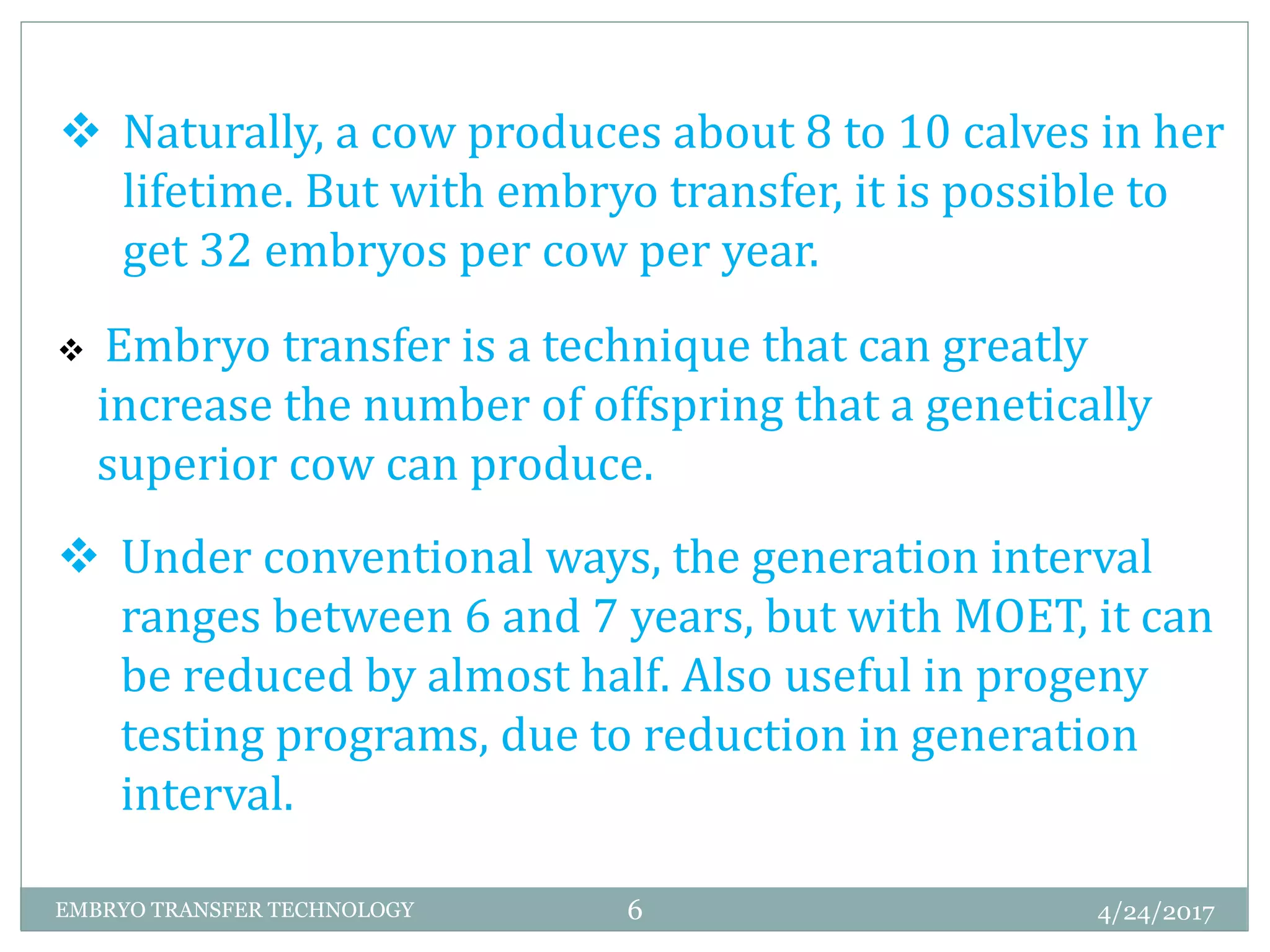 Embryo transfer lecture 7 | PPTX