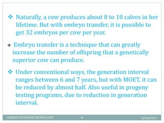 Embryo transfer lecture 7 | PPTX