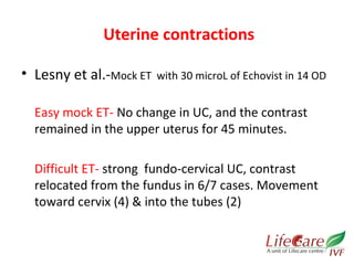Embryo loading & Transfer , Lifecare IVF Dr. Aruna Saxena | PPT