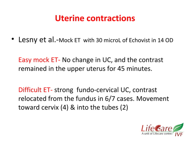Embryo loading & Transfer , Lifecare IVF Dr. Aruna Saxena | PPT