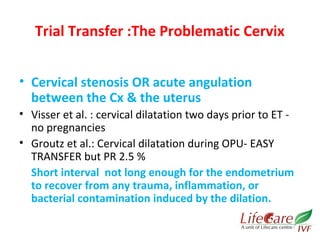 Embryo loading & Transfer , Lifecare IVF Dr. Aruna Saxena | PPT