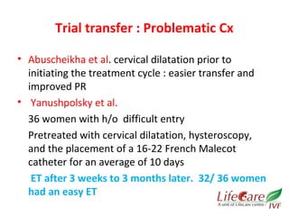 Embryo loading & Transfer , Lifecare IVF Dr. Aruna Saxena | PPT