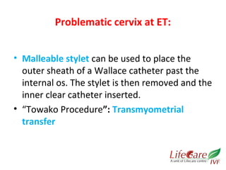 Embryo loading & Transfer , Lifecare IVF Dr. Aruna Saxena | PPT